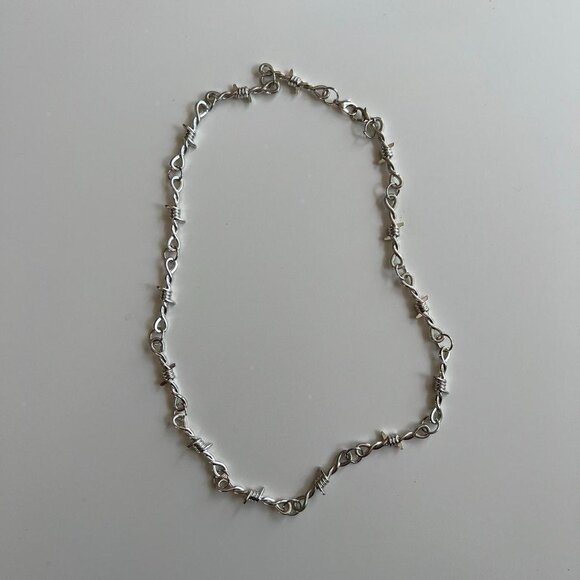 Accessories | Y2k Style Barbwire Thorn Emo Chain Necklace | Poshmark